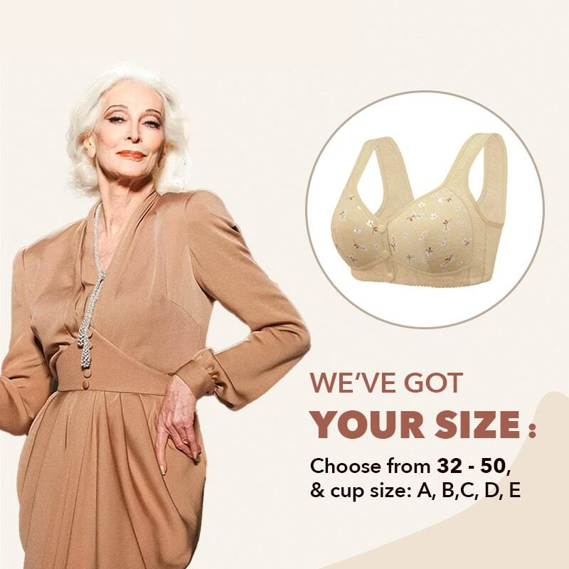 Daisy Bra - Comfortable & Convenient Front Button Bras For Plus Size W ...