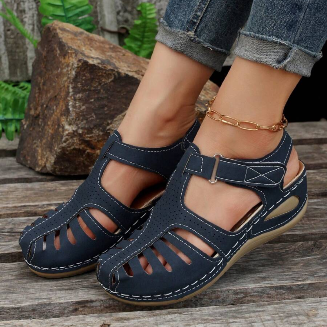 Lismali Arch Support Closed Toe Wide Toe Box Sandals Comfy Vintage Soft ...