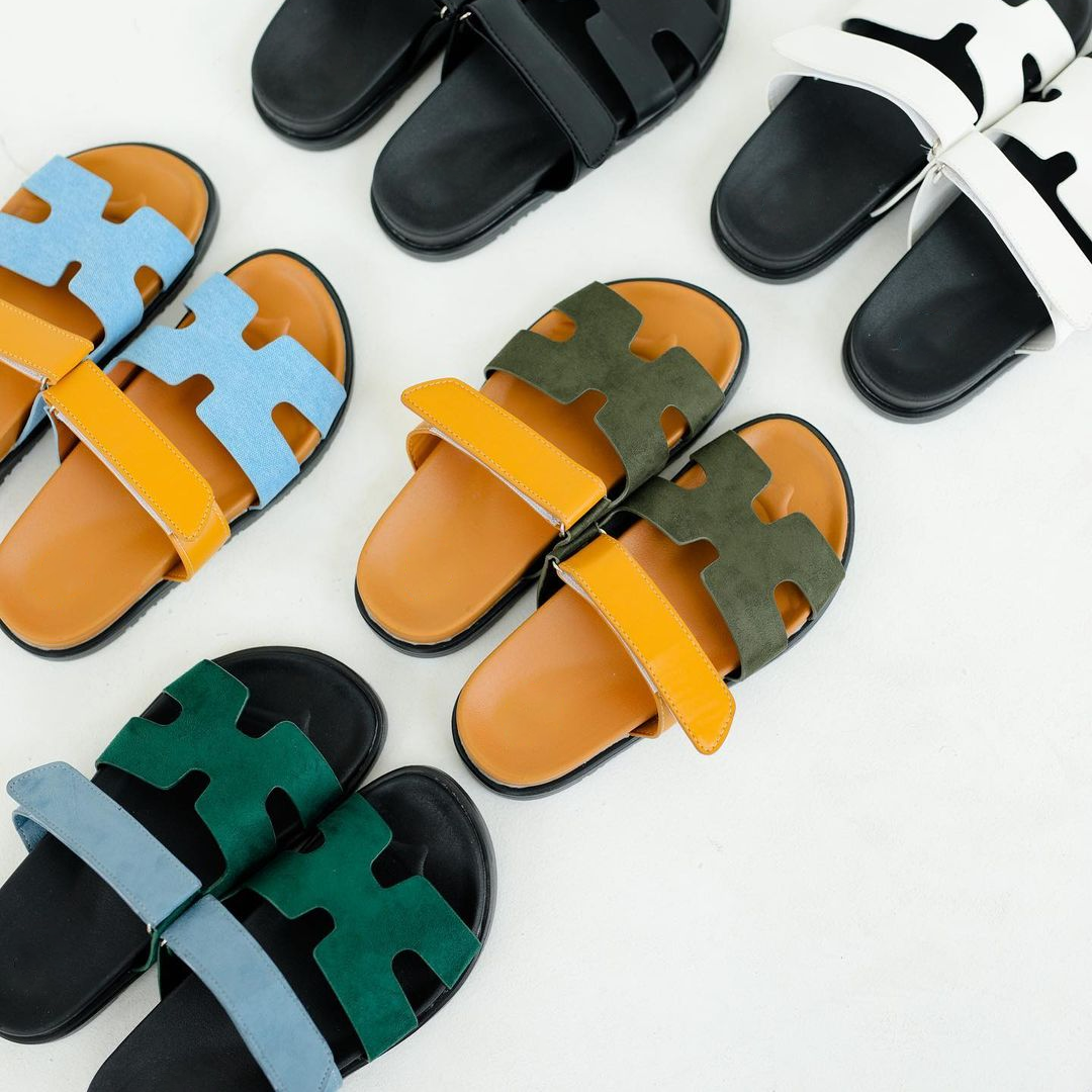 Lismali Uniqcomfy 2024 Mixed Color Strappy Flats Slide Sandals Wide ...