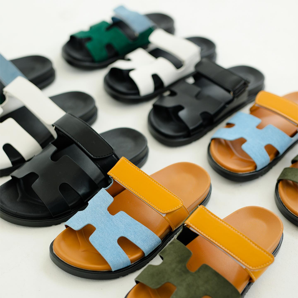 Lismali Uniqcomfy 2024 Mixed Color Strappy Flats Slide Sandals Wide ...